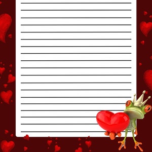 Valentines Themed Collection #2 - Lined & Unlined - Memo and Letter ...