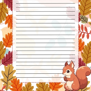 Fall Themed Collection 4 Lined & Unlined Memo and Letter Sized ...