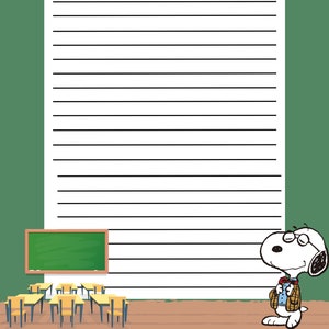 Snoopy Themed Collection #6 - Lined & Unlined - Memo and Letter Sized ...