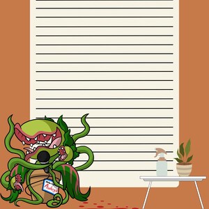 Halloween Themed 2 Lined & Unlined Memo and Letter Sized Stationery ...