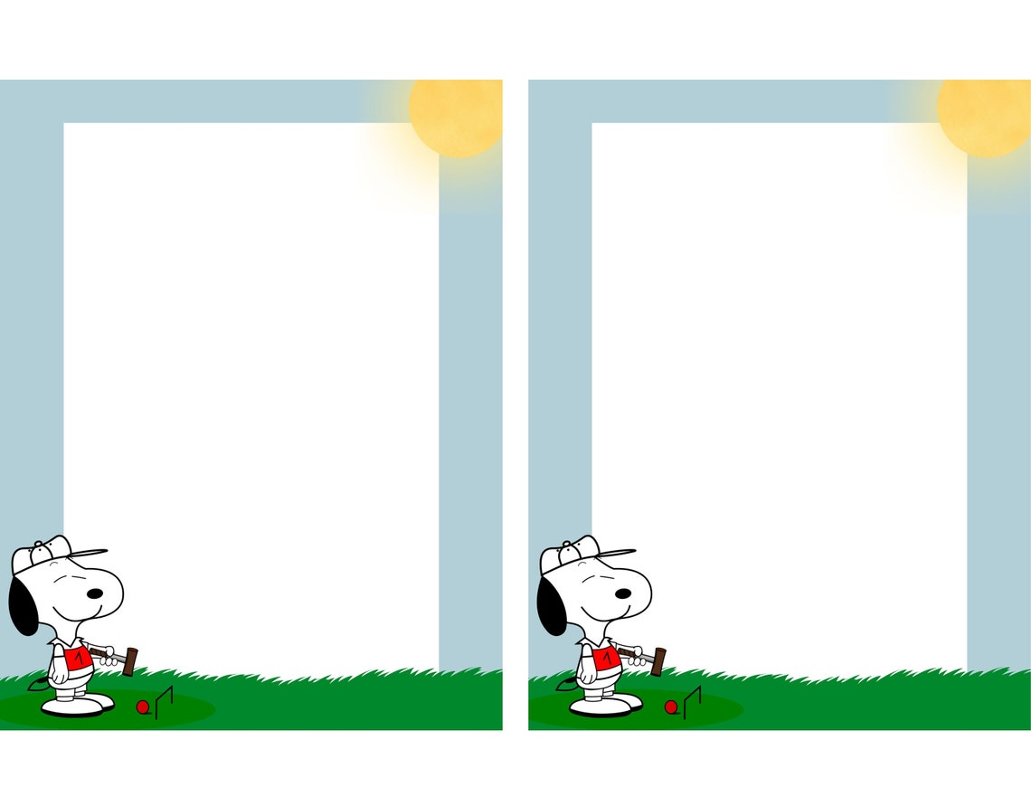 Snoopy Themed Collection #10 - Lined & Unlined - Memo and Letter Sized ...