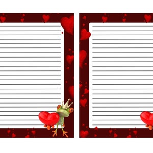 Valentines Themed Collection #2 - Lined & Unlined - Memo and Letter ...