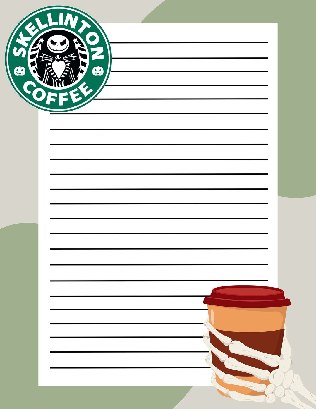 Nightmare Before Christmas Themed Collection #10 - Lined & Unlined ...