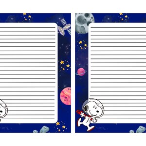 Snoopy Themed Collection #9 - Lined & Unlined - Memo and Letter Sized ...