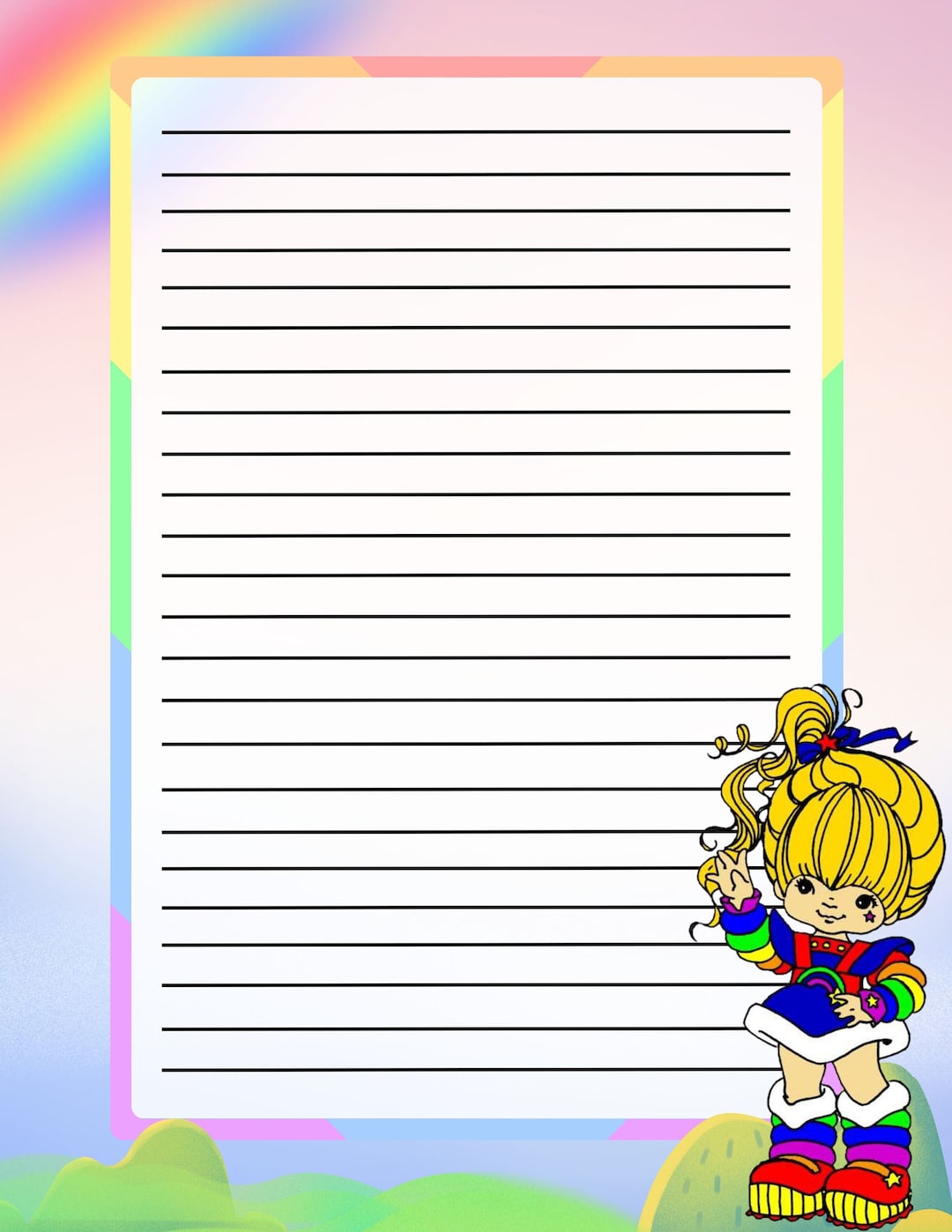 Cartoon Themed Collection #1 - Lined & Unlined - Memo and Letter Sized ...