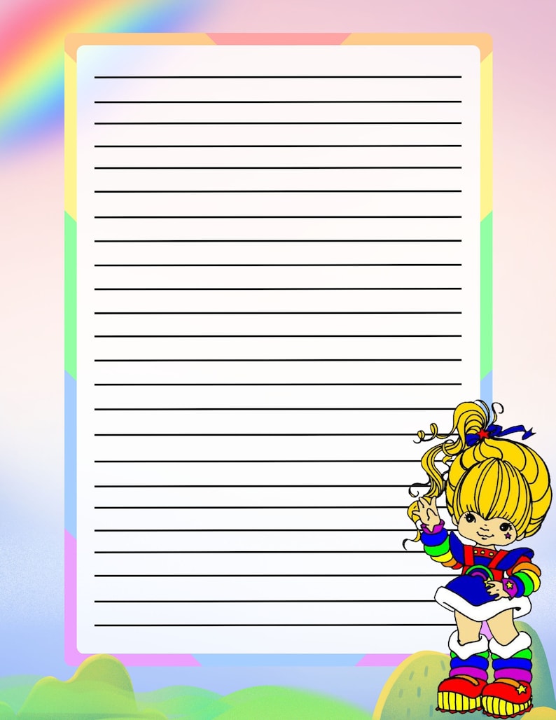 Cartoon Themed Collection #1 - Lined & Unlined - Memo and Letter Sized ...