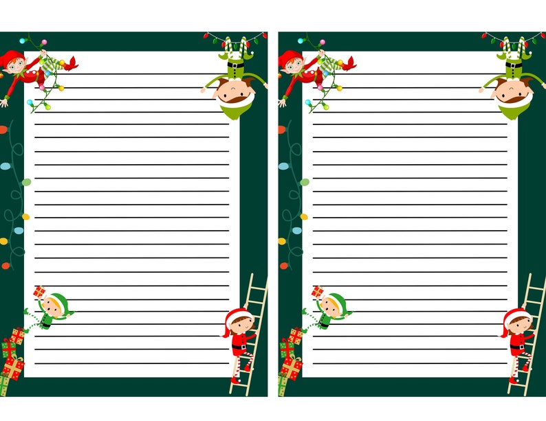 Christmas Themed Collection #1 - Lined & Unlined - Memo and Letter ...