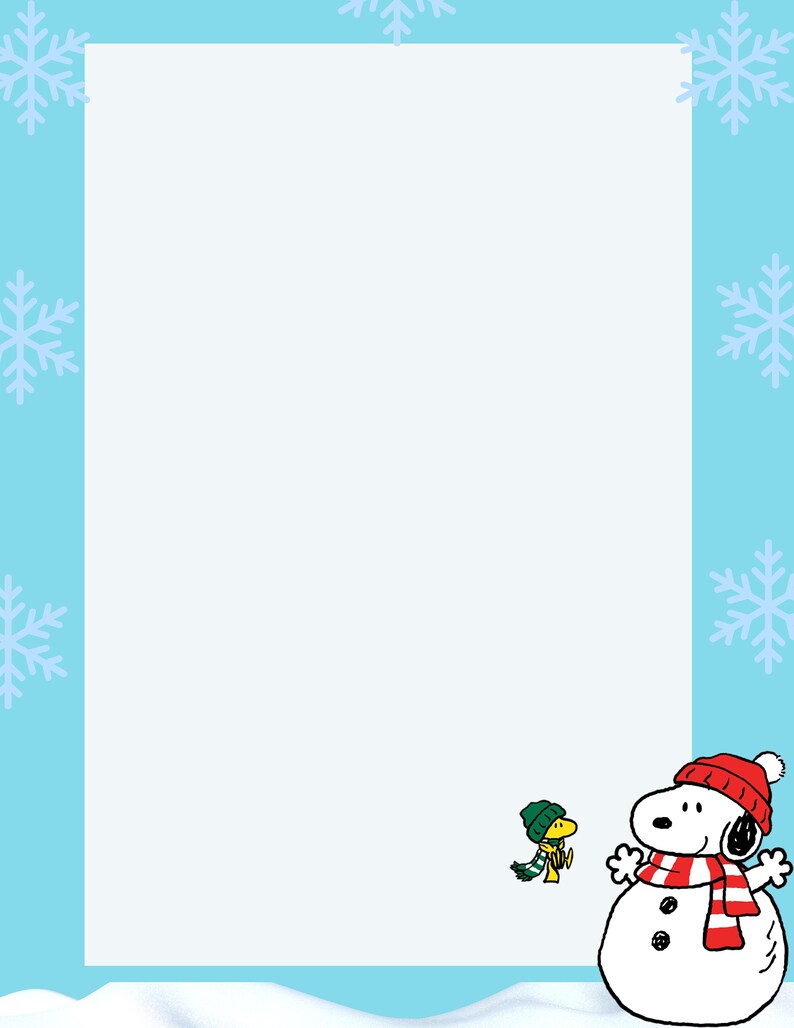 Snoopy Themed Collection #1 - Lined & Unlined - Memo and Letter Sized ...