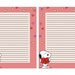 Snoopy Themed Collection #3 - Lined & Unlined - Memo and Letter Sized ...