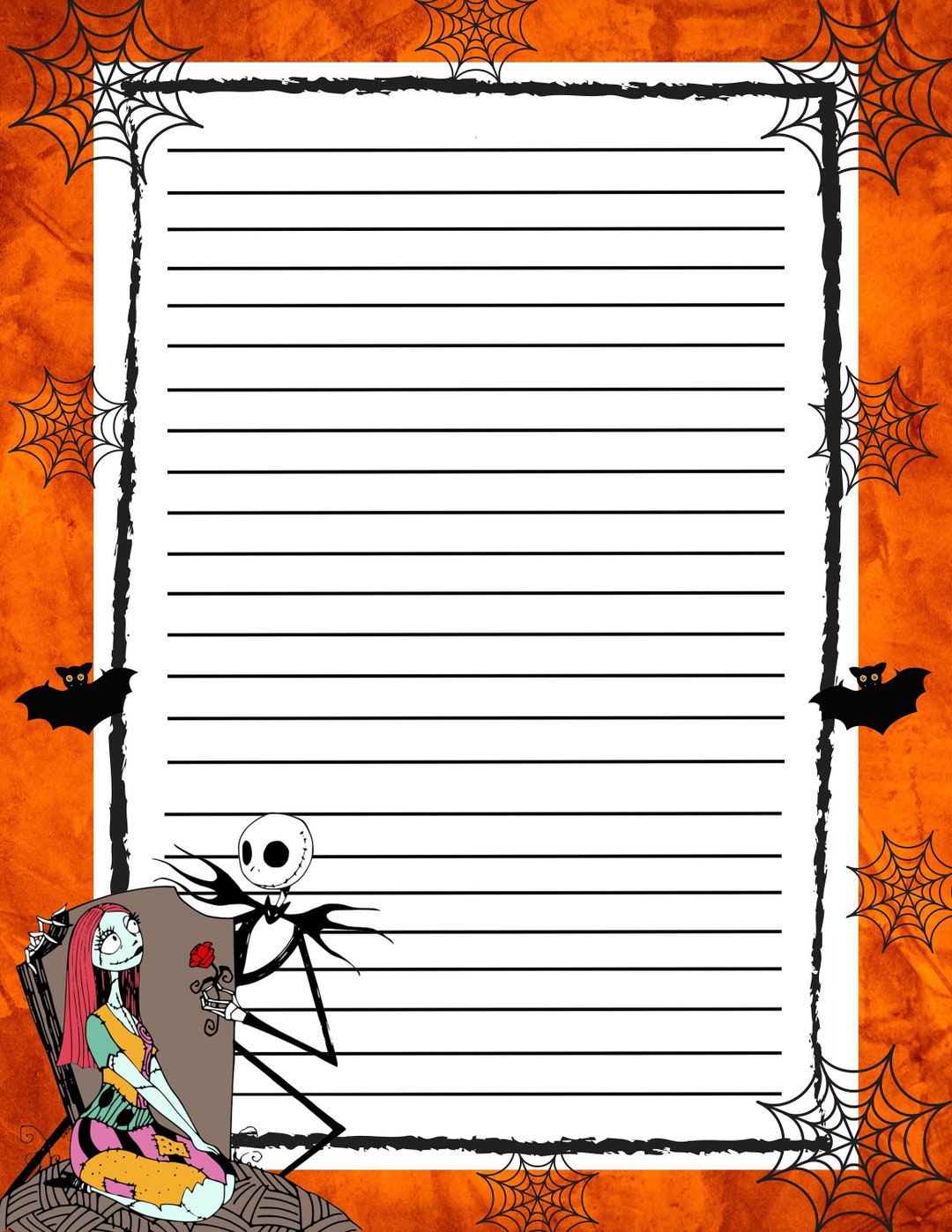 Nightmare Before Christmas Themed Collection #4 - Lined & Unlined ...