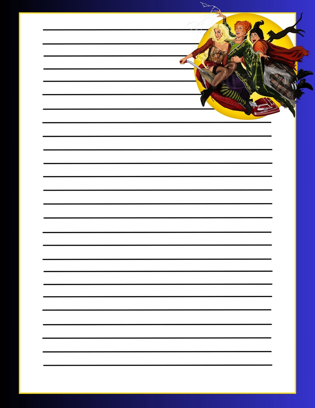 Hocus Pocus Themed Collection #3 - Lined & Unlined - Memo and Letter ...