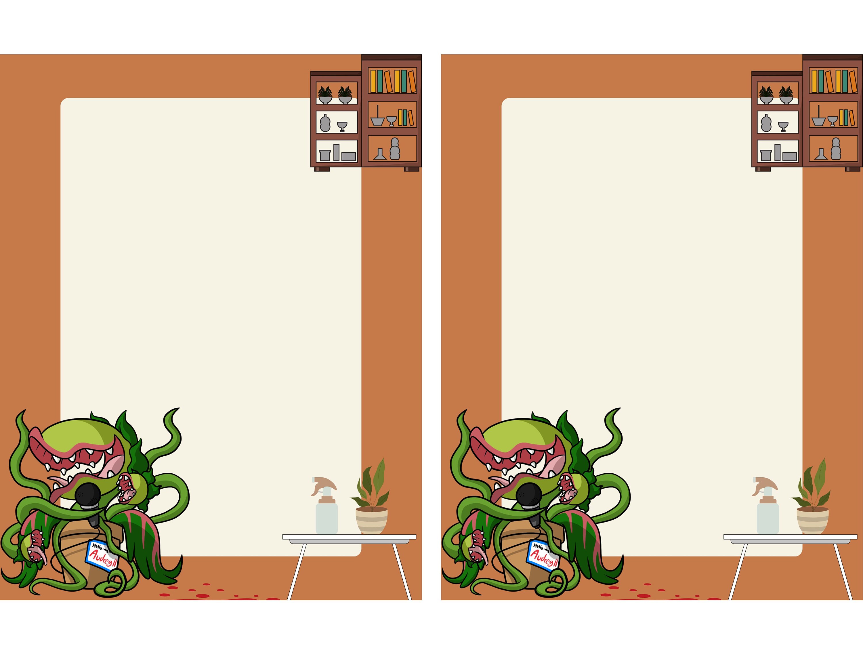 Halloween Themed 2 Lined & Unlined Memo and Letter Sized Stationery ...