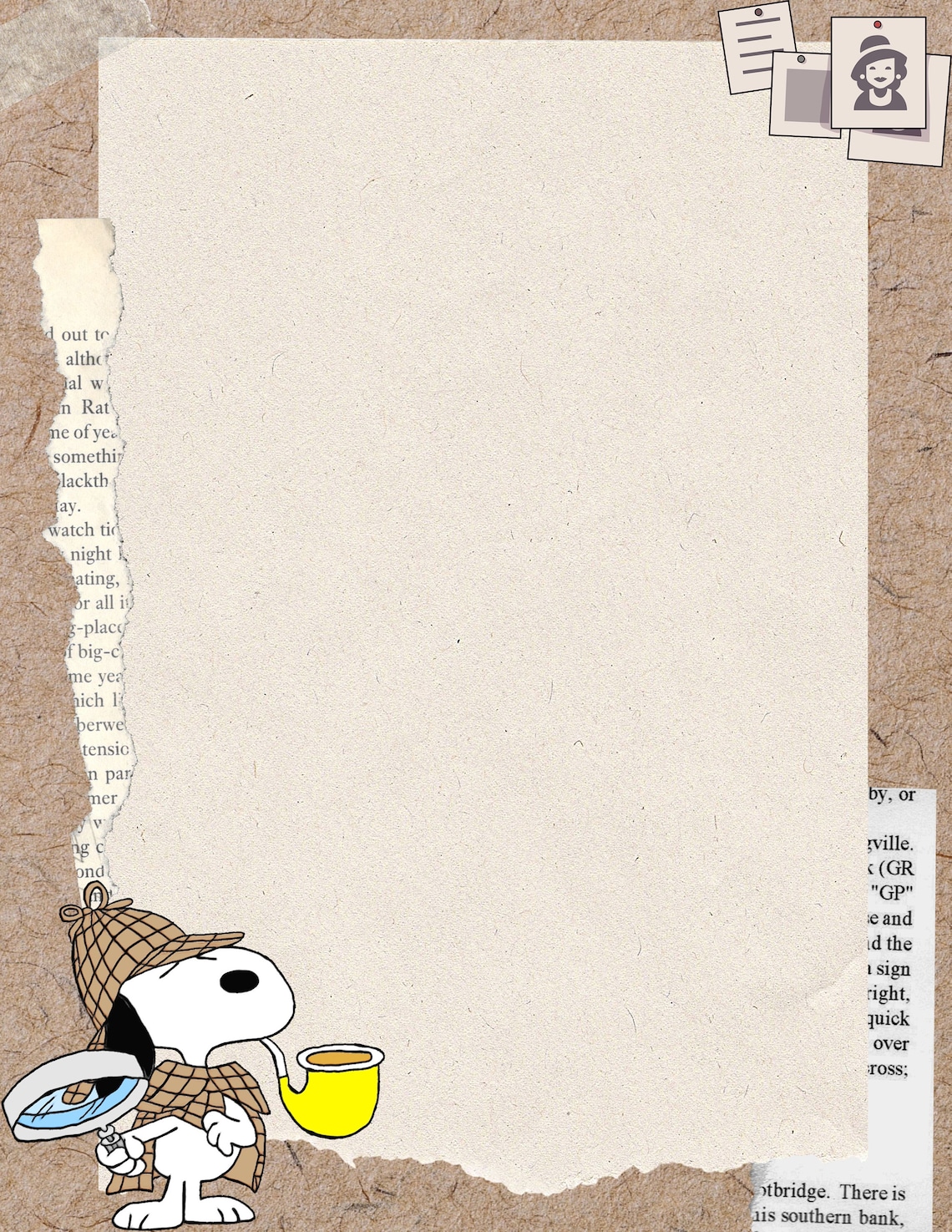 Snoopy Themed Collection #4 - Lined & Unlined - Memo and Letter Sized ...