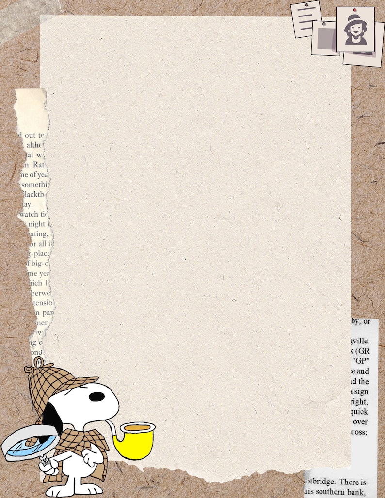 Snoopy Themed Collection #4 - Lined & Unlined - Memo and Letter Sized ...