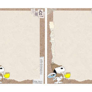 Snoopy Themed Collection #4 - Lined & Unlined - Memo and Letter Sized ...