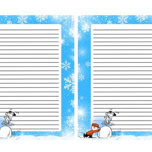 Snoopy Themed Collection 5 Lined & Unlined Memo and Letter Sized ...