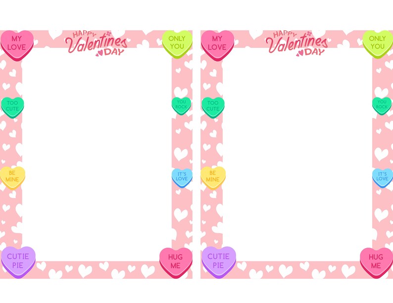 Valentines Themed Collection #10 - Lined & Unlined - Memo and Letter ...