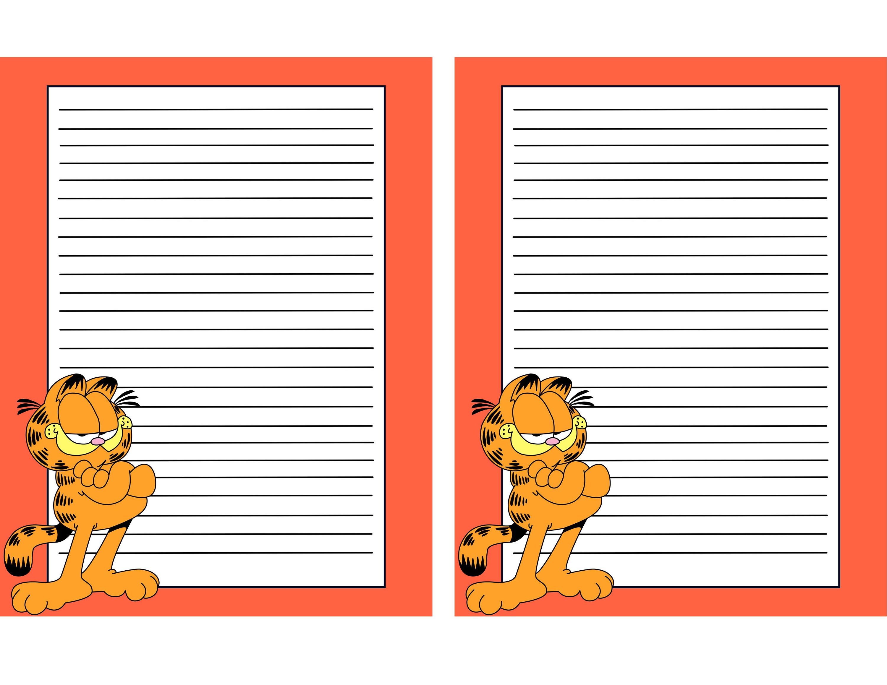 Cartoon Themed Collection #5 - Lined & Unlined - Memo and Letter Sized ...