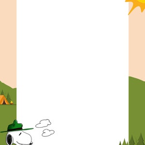 Snoopy Themed Collection #2 - Lined & Unlined - Memo and Letter Sized ...