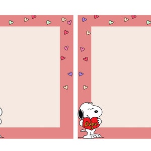 Snoopy Themed Collection #3 - Lined & Unlined - Memo and Letter Sized ...