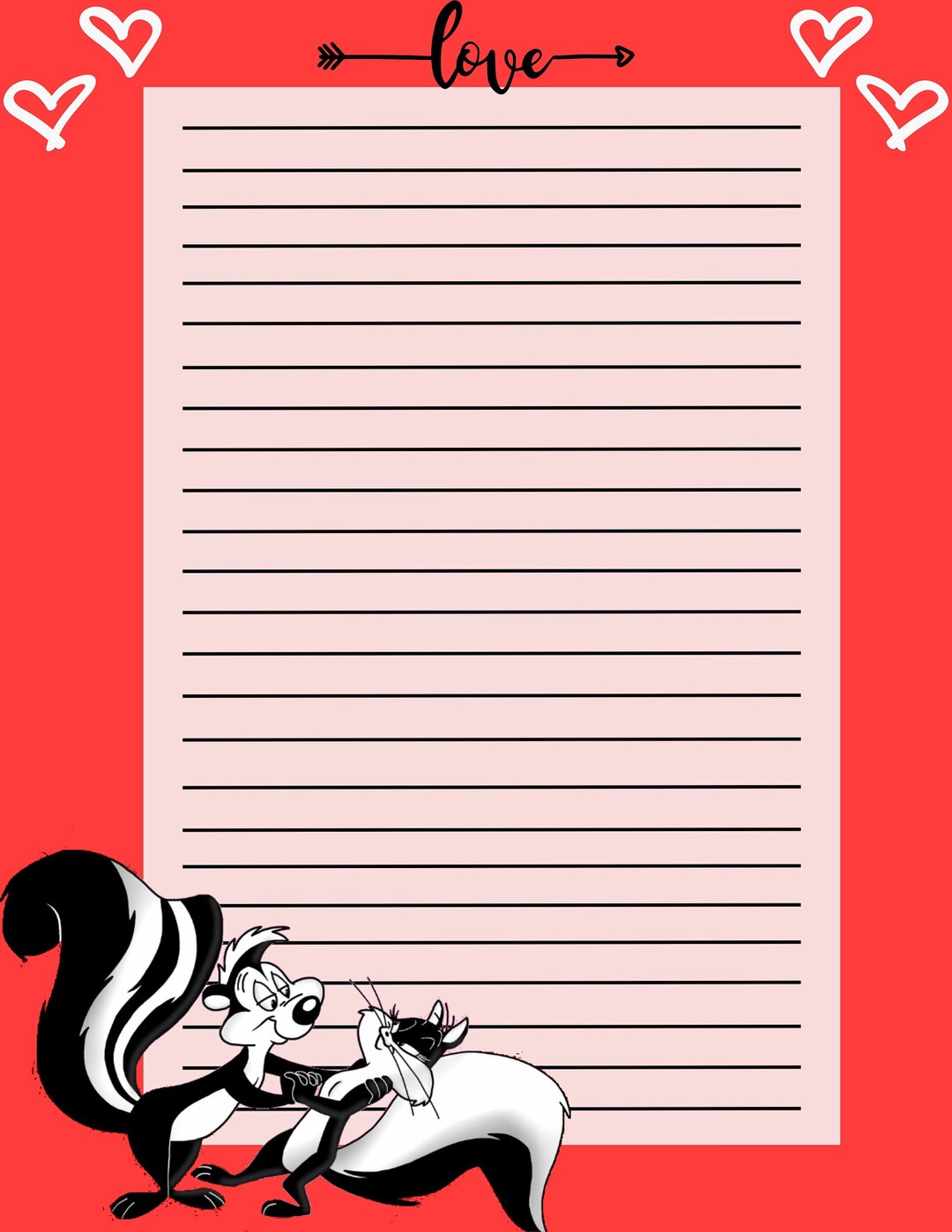 Looney Tunes Themed Collection 7 Lined & Unlined Memo and Letter Sized ...