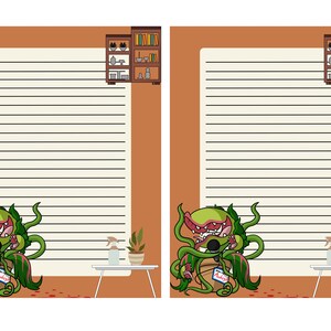 Halloween Themed 2 Lined & Unlined Memo and Letter Sized Stationery ...