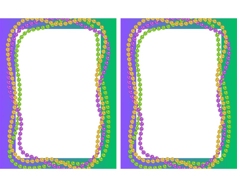 Mardi Gras Themed Collection #3 - Lined & Unlined - Memo and Letter ...