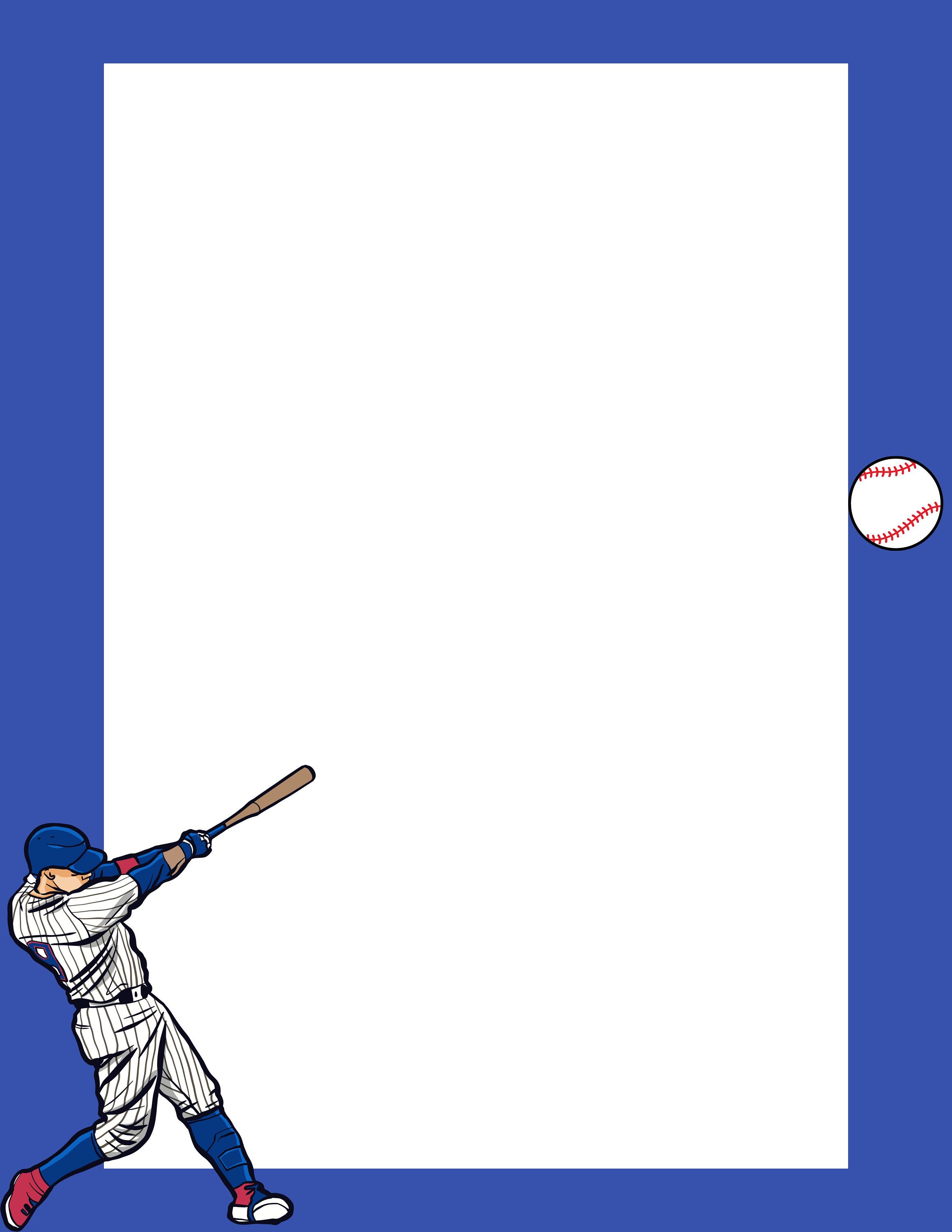 Baseball Themed Collection #1 - Lined & Unlined - Memo and Letter Sized ...