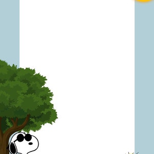 Snoopy Themed Collection #8 - Lined & Unlined - Memo and Letter Sized ...