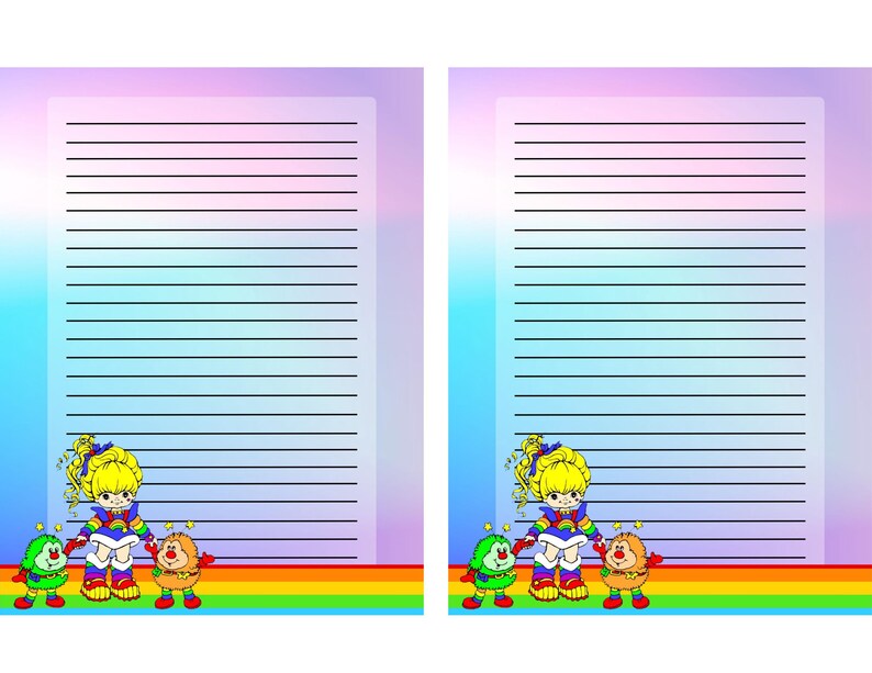Cartoon Themed Collection #9 - Lined & Unlined - Memo and Letter Sized ...