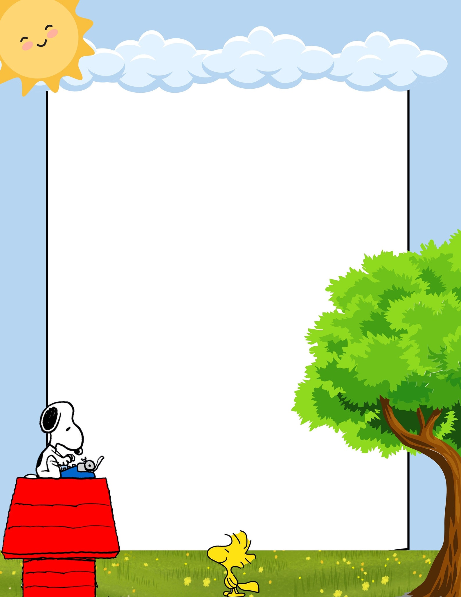 Snoopy Themed Collection #7 - Lined & Unlined - Memo and Letter Sized ...