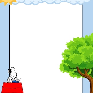 Snoopy Themed Collection #7 - Lined & Unlined - Memo and Letter Sized ...