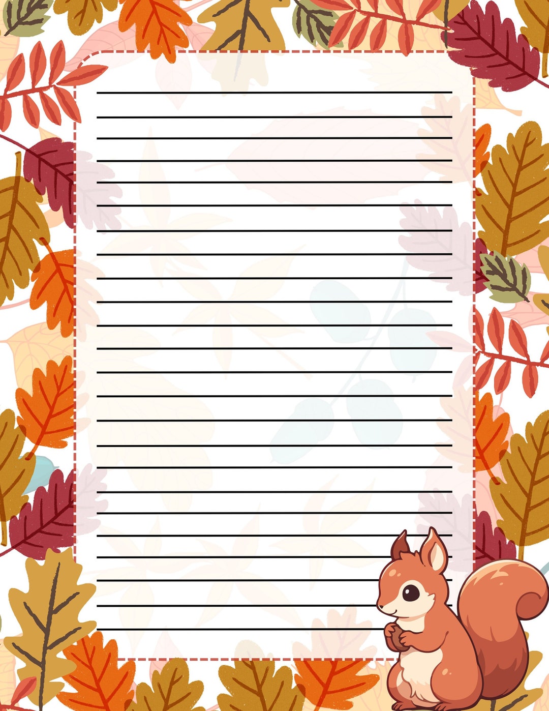 Fall Themed Collection 4 Lined & Unlined Memo and Letter Sized ...