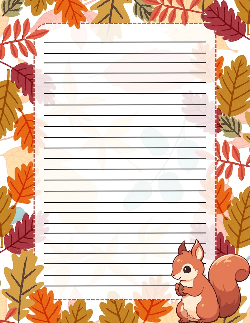 Fall Themed Collection 4 Lined & Unlined Memo and Letter Sized ...