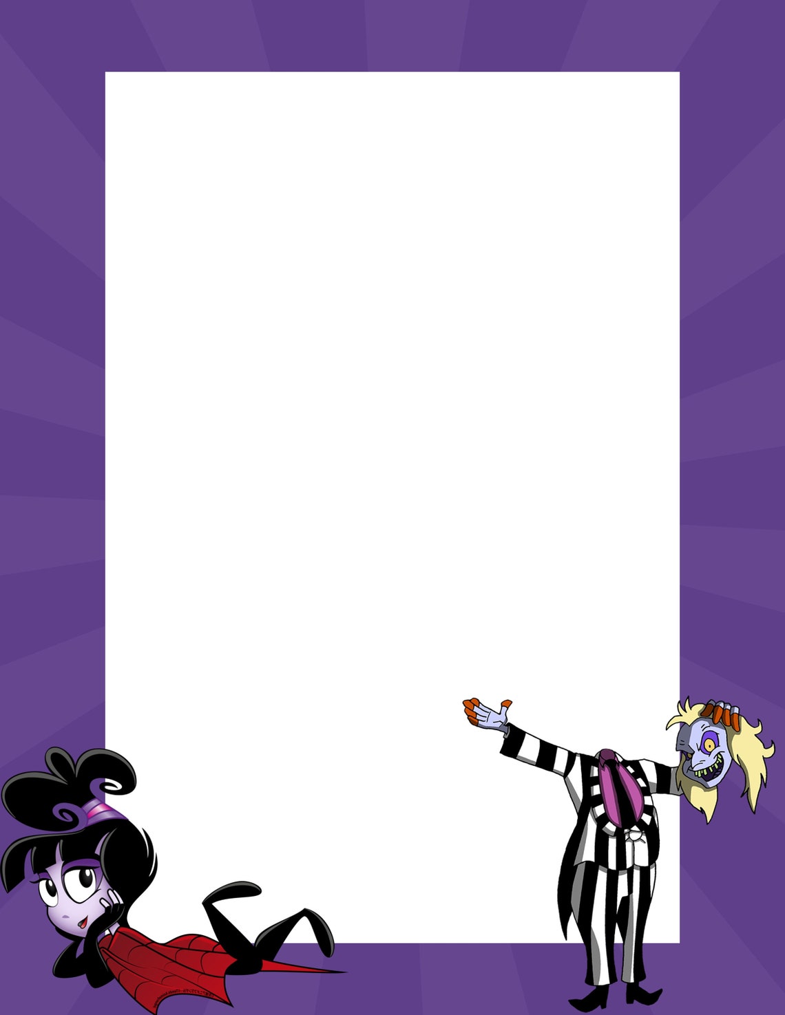 Beetlejuice Themed Collection #2 - Lined & Unlined - Memo and Letter ...