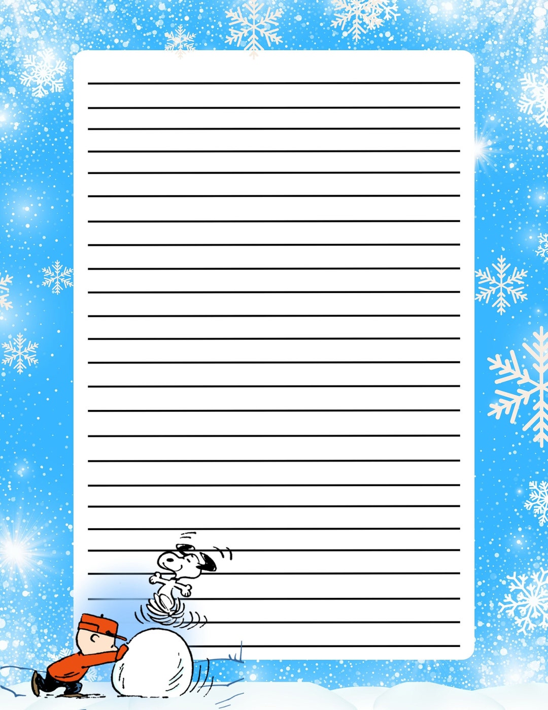 Snoopy Themed Collection 5 Lined & Unlined Memo and Letter Sized ...