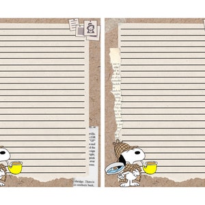 Snoopy Themed Collection #4 - Lined & Unlined - Memo and Letter Sized ...