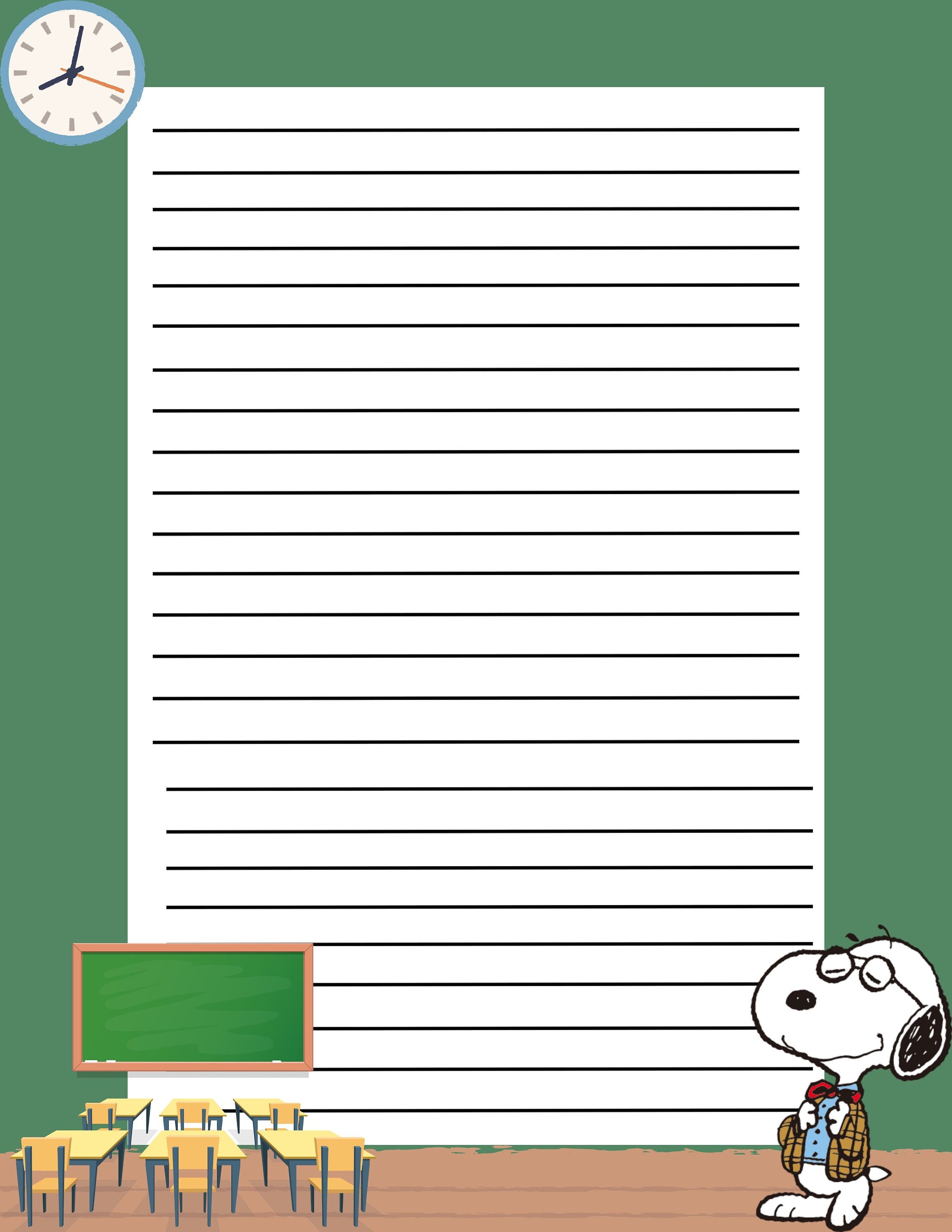 Snoopy Themed Collection 6 Lined & Unlined Memo and Letter Sized ...