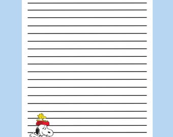 Snoopy Themed Collection #7 - Lined & Unlined - Memo and Letter Sized ...