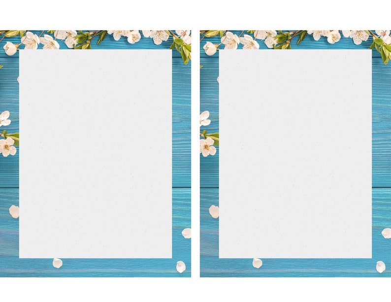 Spring Themed Collection 1 Lined & Unlined Memo and Letter Sized ...