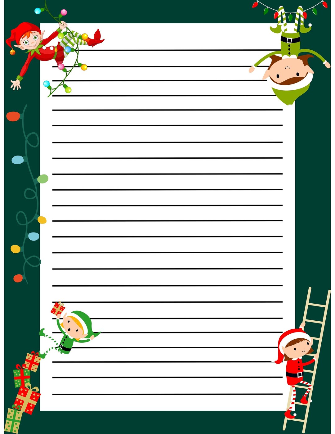 Christmas Themed Collection #1 - Lined & Unlined - Memo and Letter ...