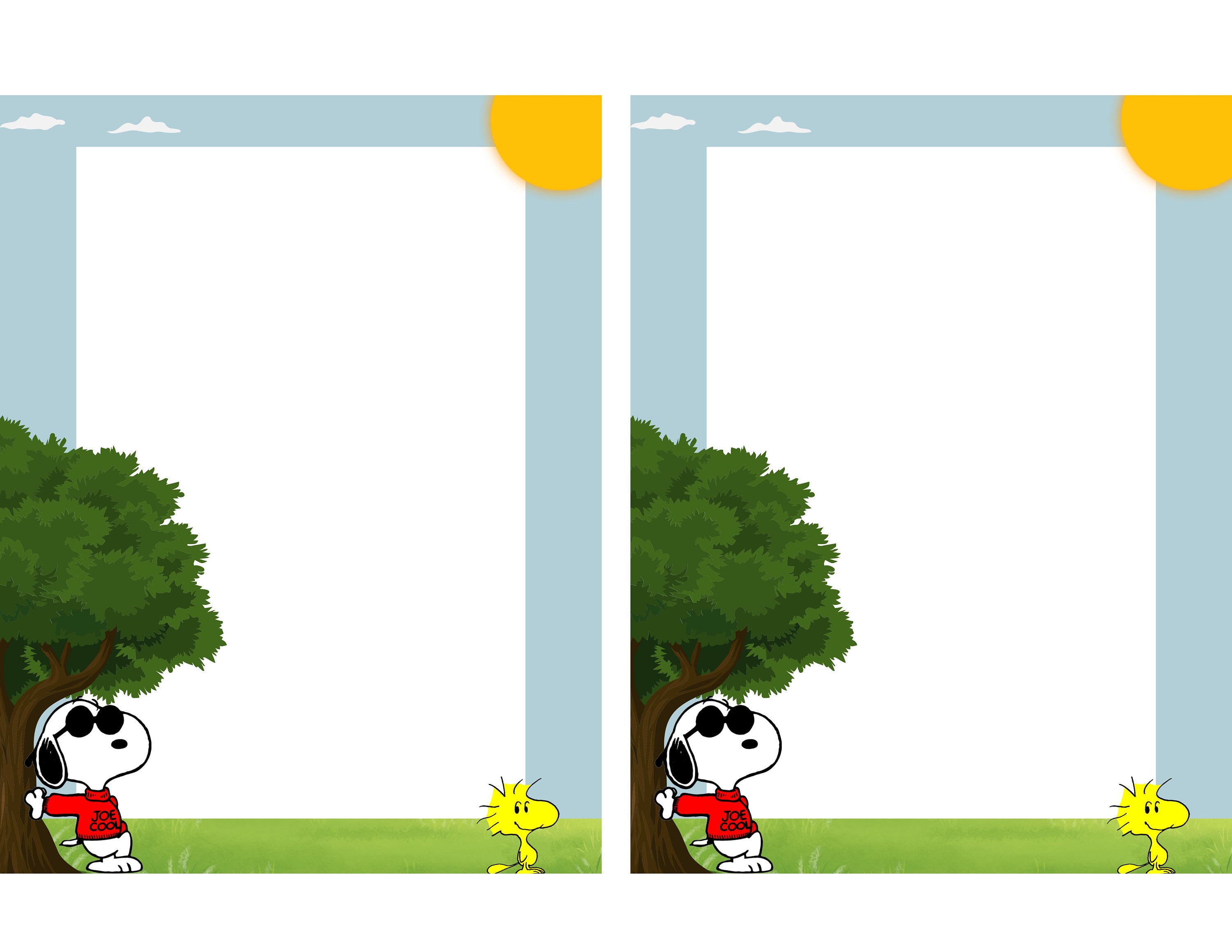 Snoopy Themed Collection #8 - Lined & Unlined - Memo and Letter Sized ...