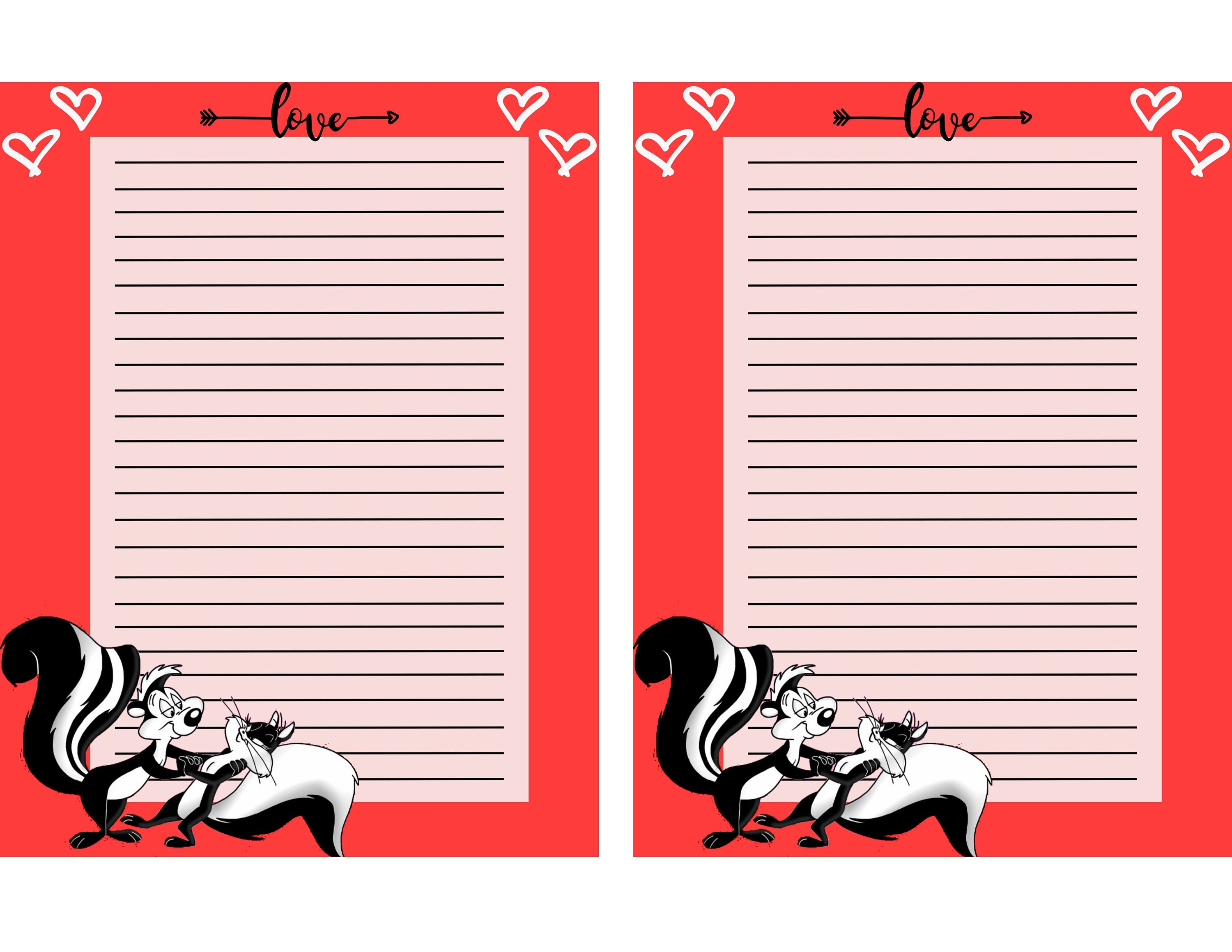 Looney Tunes Themed Collection 7 Lined & Unlined Memo and Letter Sized ...