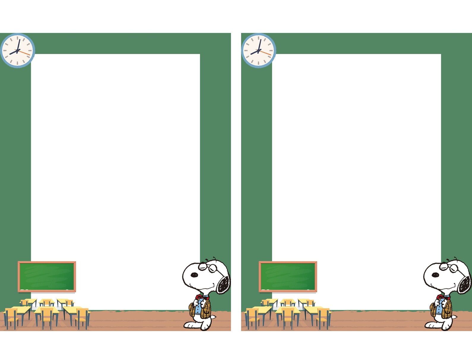 Snoopy Themed Collection #6 - Lined & Unlined - Memo and Letter Sized ...