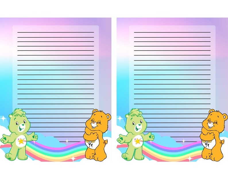 Cartoon Themed Collection #3 - Lined & Unlined - Memo and Letter Sized ...