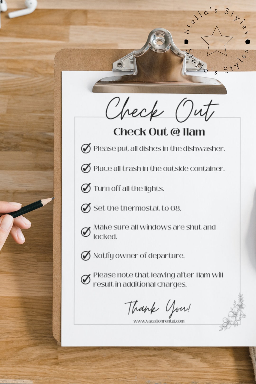 Lily Printables Check Out Sign Airbnb Sign Bundle Editable - Etsy