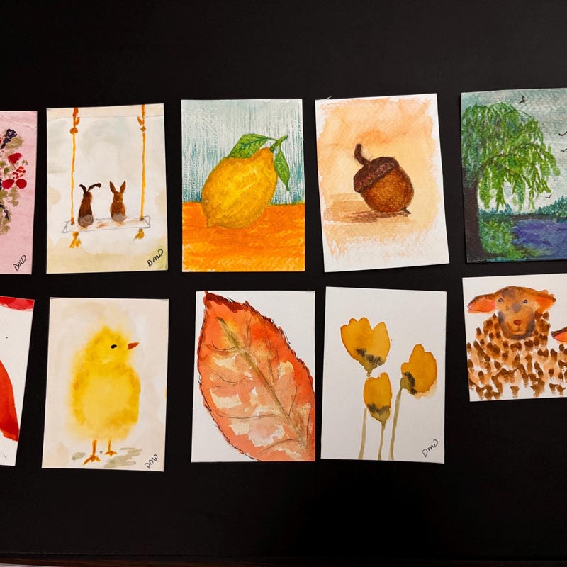 Abstract Aceo Cards - Etsy