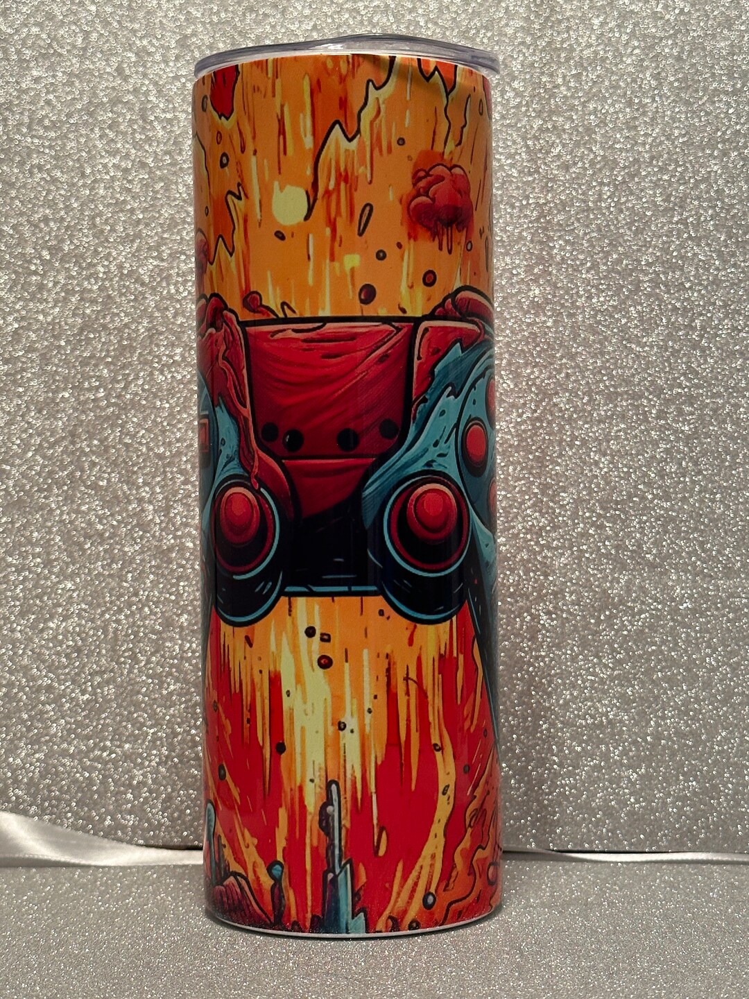 Gamer Controller | Gamer Tumbler | Lava and Fire Around Game Controller ...