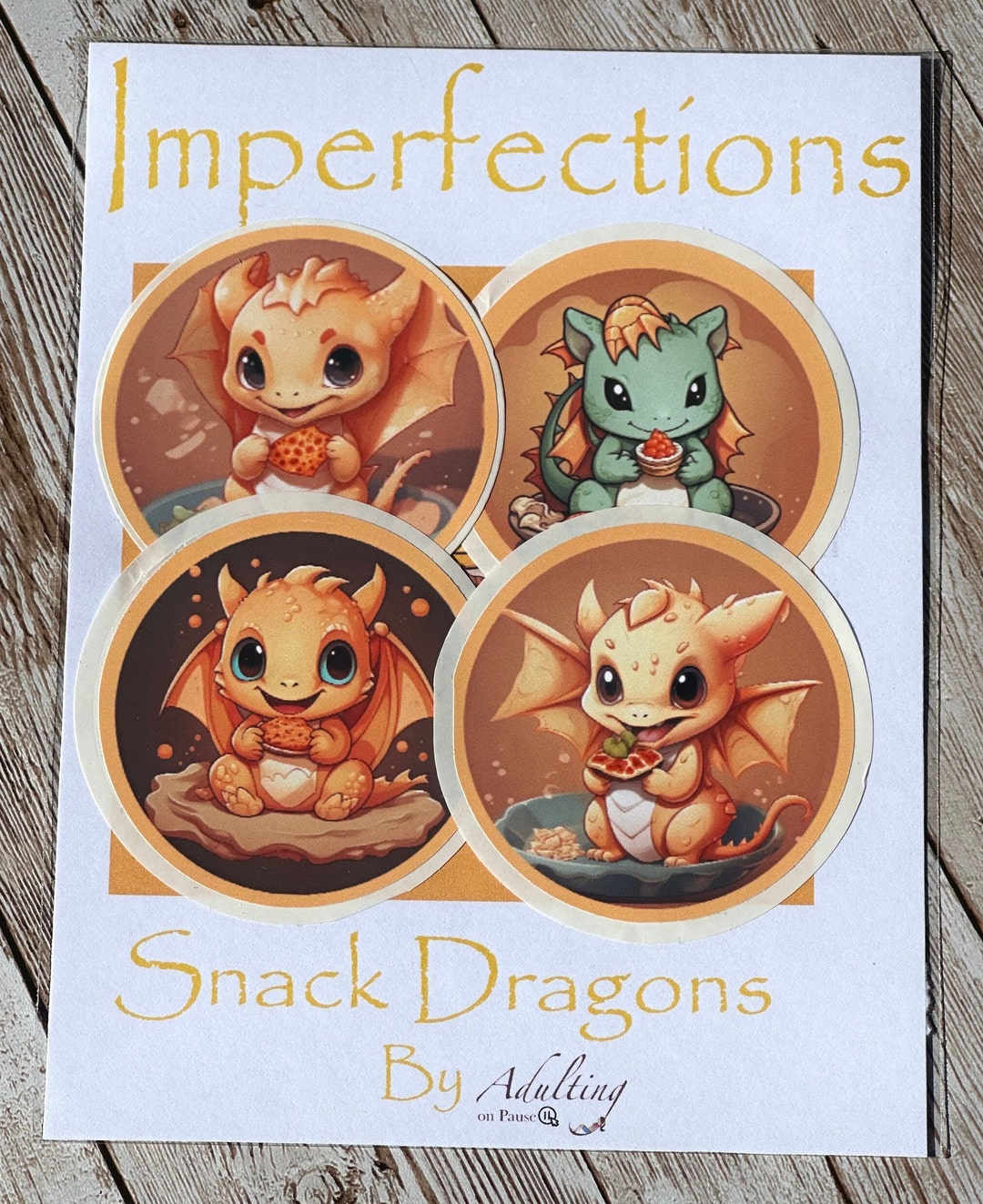 Chibi Dragon Sticker Set | 4 Pk Sticker Set | Cute Laptop/notebook ...