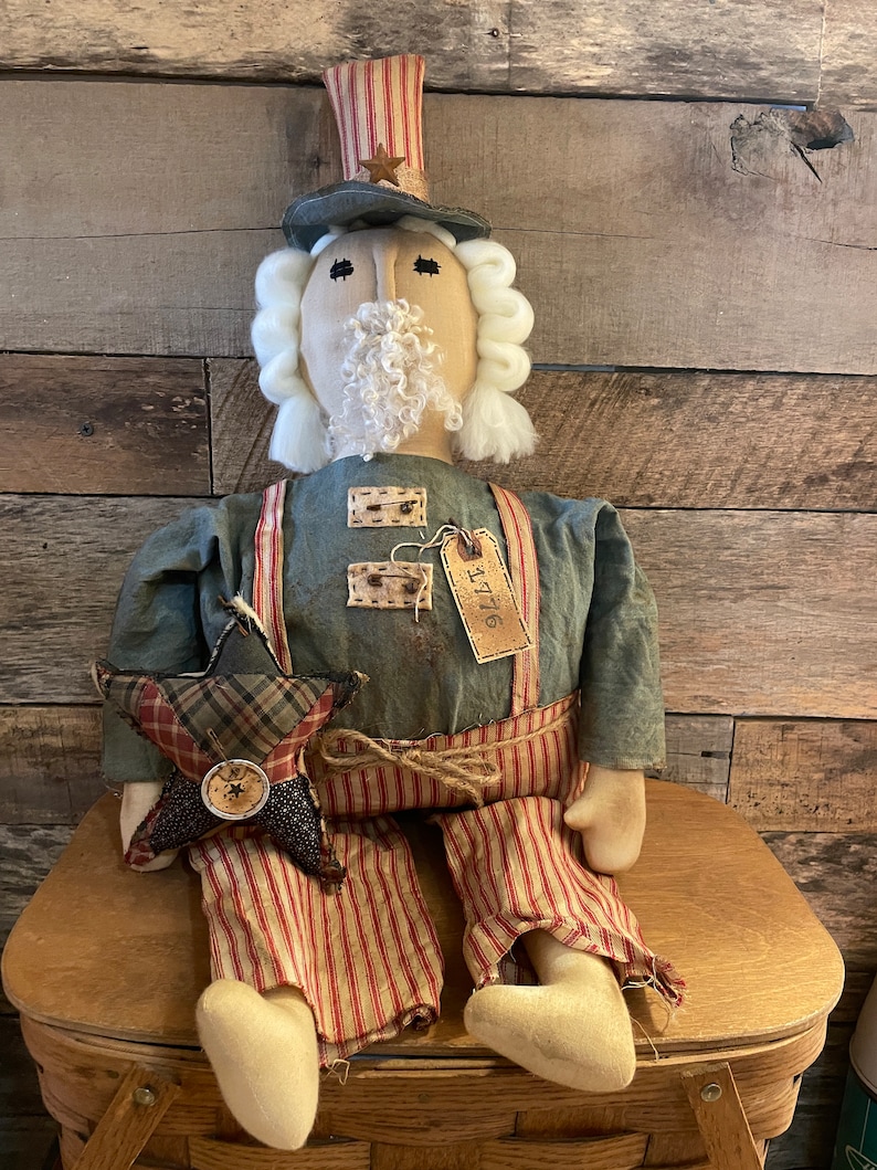 Primitive Uncle Sam Doll - Etsy